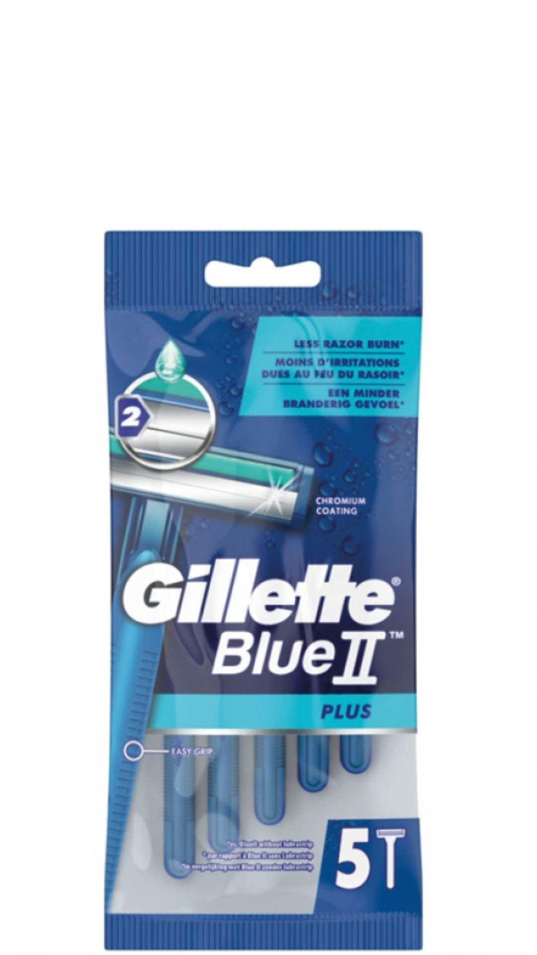 5 wegwerpscheermesjes van Gillette Blue II Plus - Plusjevoordeel